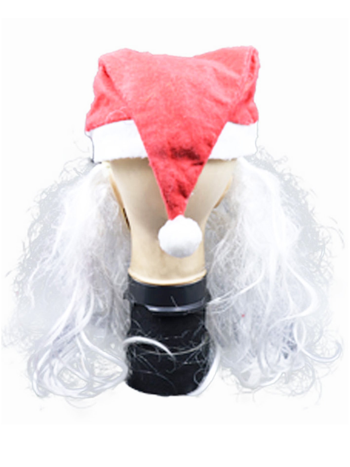 Máscara de Santa Claus con Barba Larga Rizada – EraSpooky